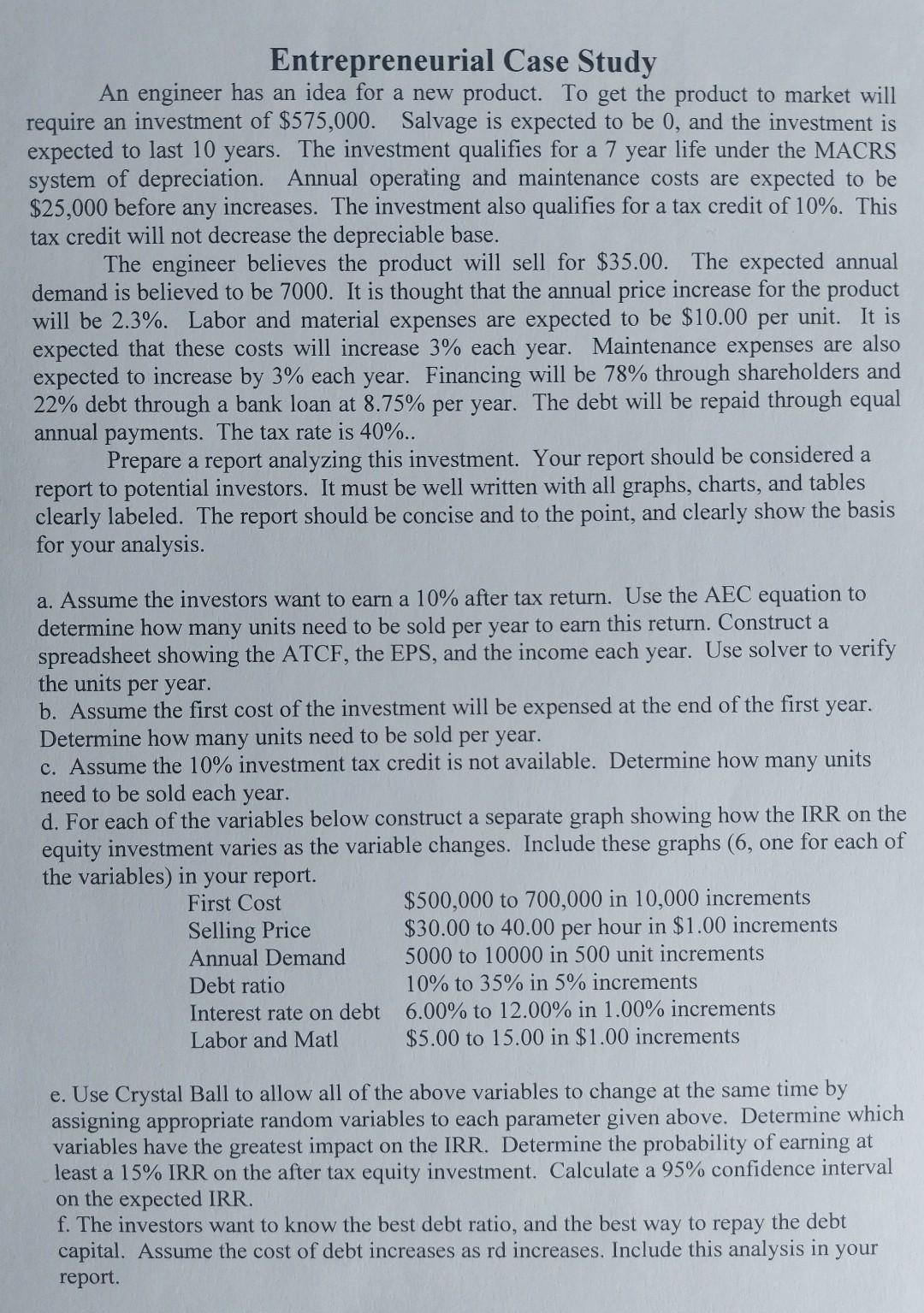Solved tax credit will not decrease the depreciable base. | Chegg.com