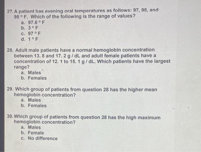 Solved 25. A patient with diabetes measures their FBS for | Chegg.com