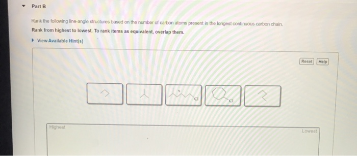 Solved Part B Part B Rank the following line-angle | Chegg.com