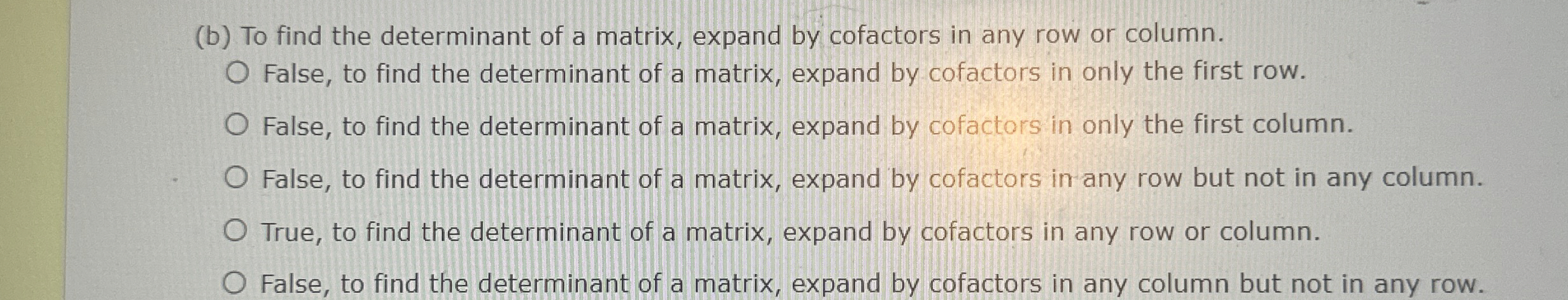 B ﻿to Find The Determinant Of A Matrix Expand By
