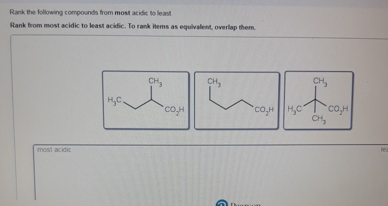 Solved Part A Rank The Three Compounds From Most Acid - vrogue.co Solved Part A Rank The Three Compounds From Most Acid - vrogue.co