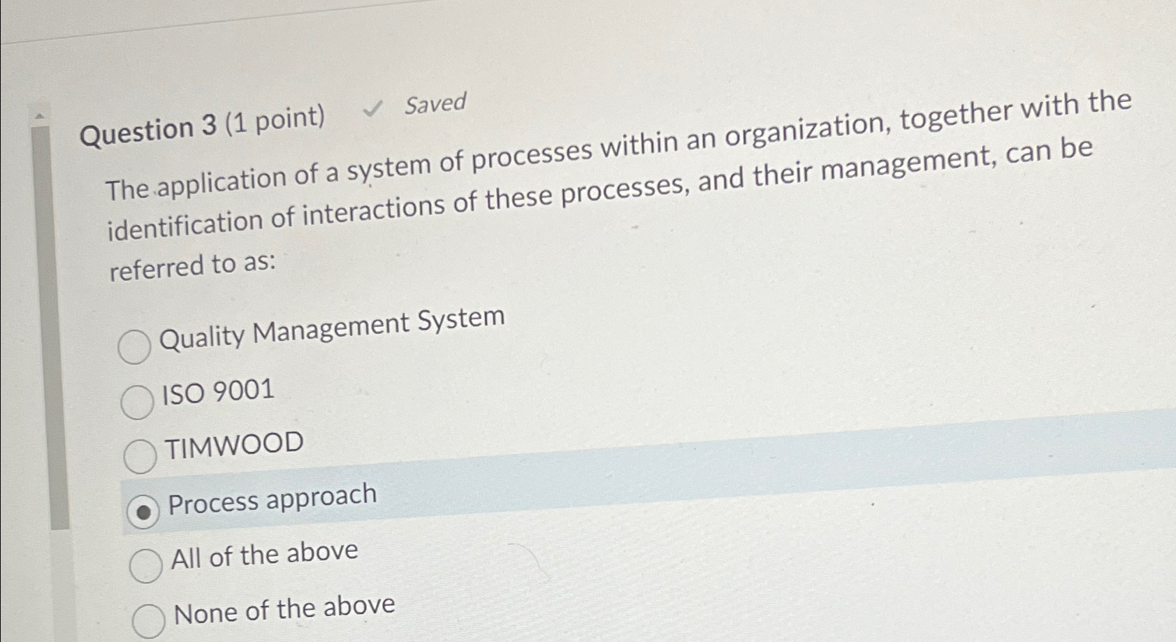 Solved Question 3 (1 ﻿point) ﻿SavedThe application of a | Chegg.com