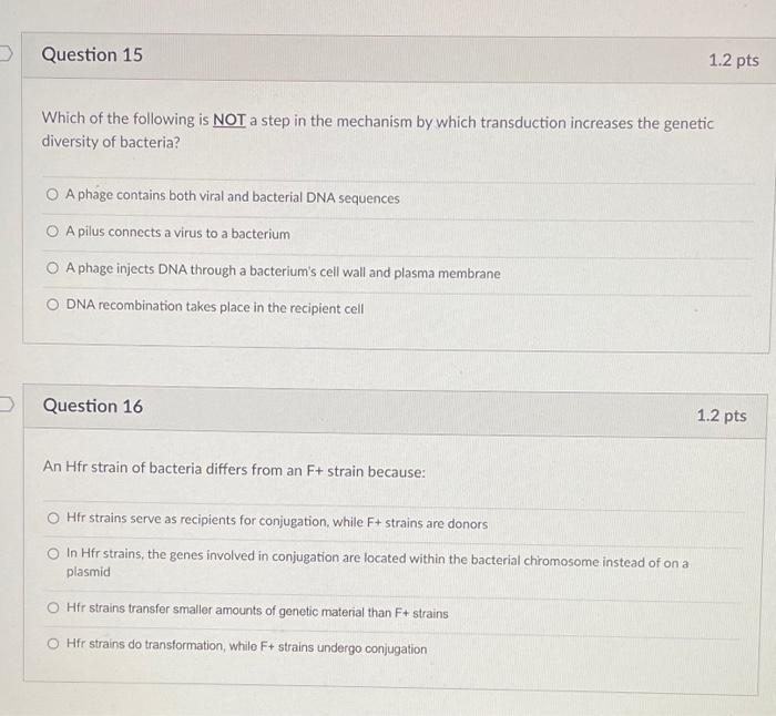 Solved Question 15 1.2 pts Which of the following is NOT a | Chegg.com