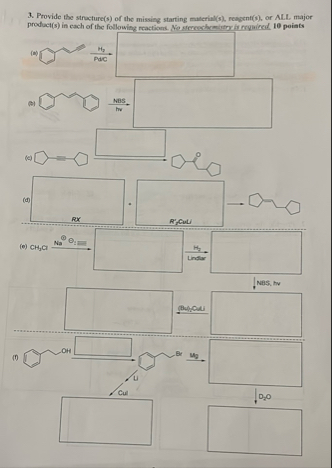 Solved Provide the structure(s) ﻿of the missing starting | Chegg.com