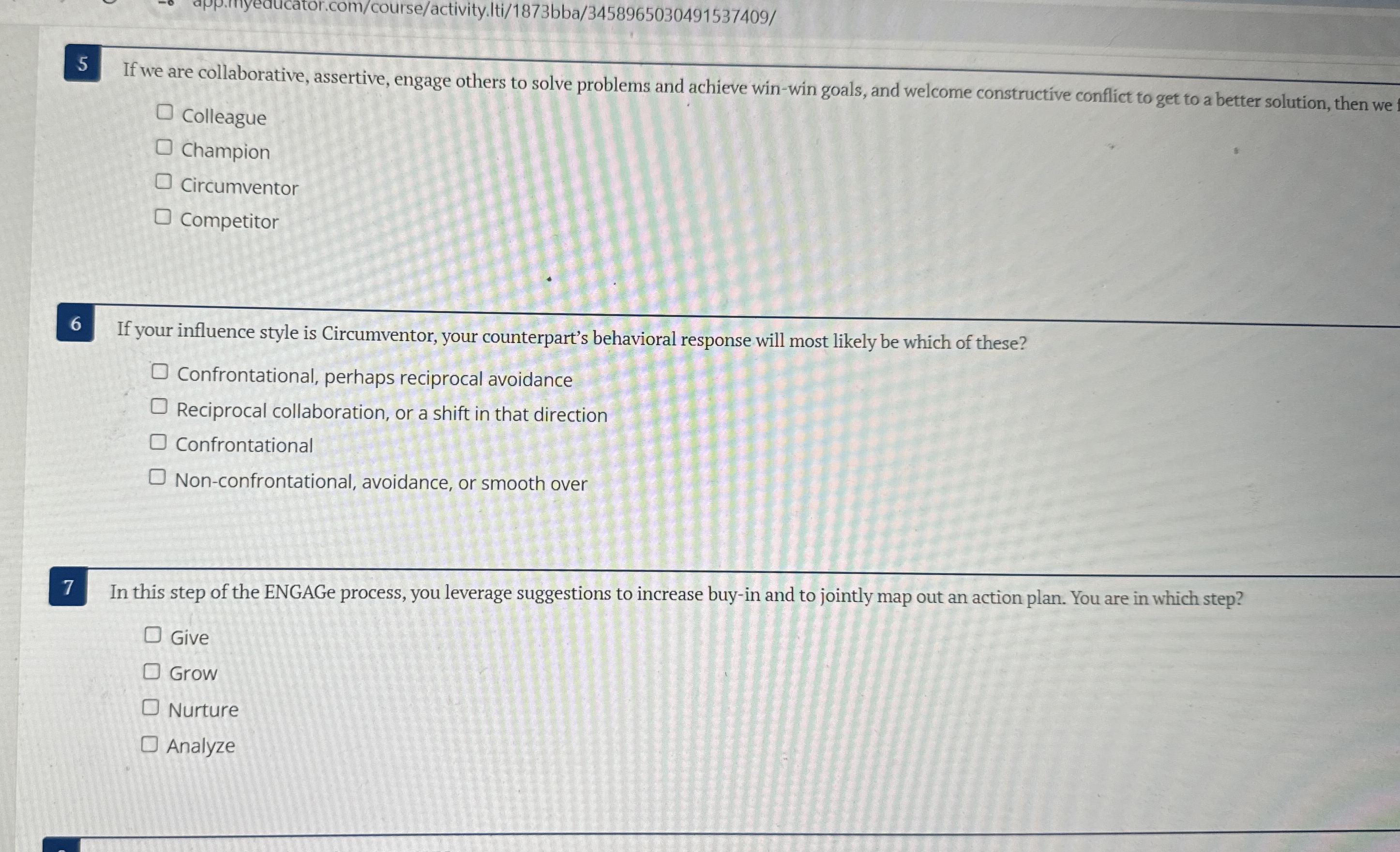 Solved 5If we are collaborative, assertive, engage others to | Chegg.com