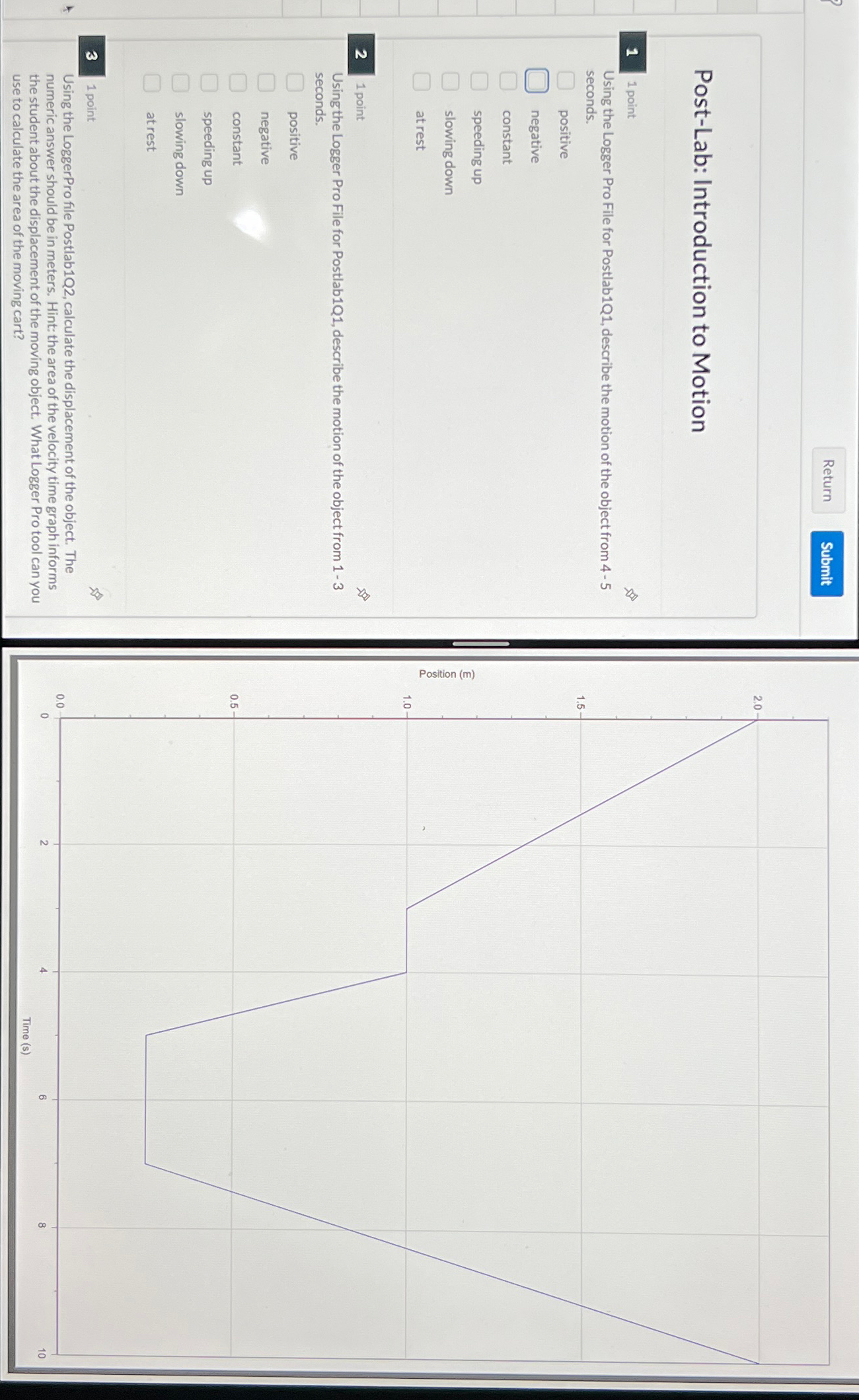 Solved ReturnSubmitPost-Lab: Introduction to Motion11 | Chegg.com