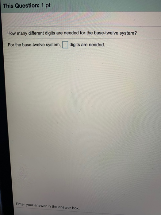 Solved This Question: 1 pt How many different digits are | Chegg.com