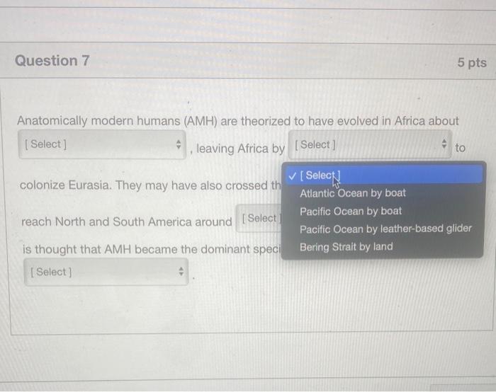 Solved Anatomically modern humans (AMH) are theorized to | Chegg.com