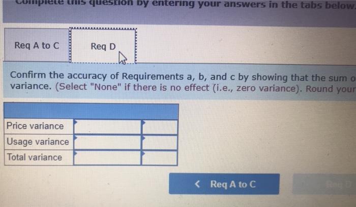 Solved Chech 4 Exercise 8-11A (Algo) Determining materials | Chegg.com