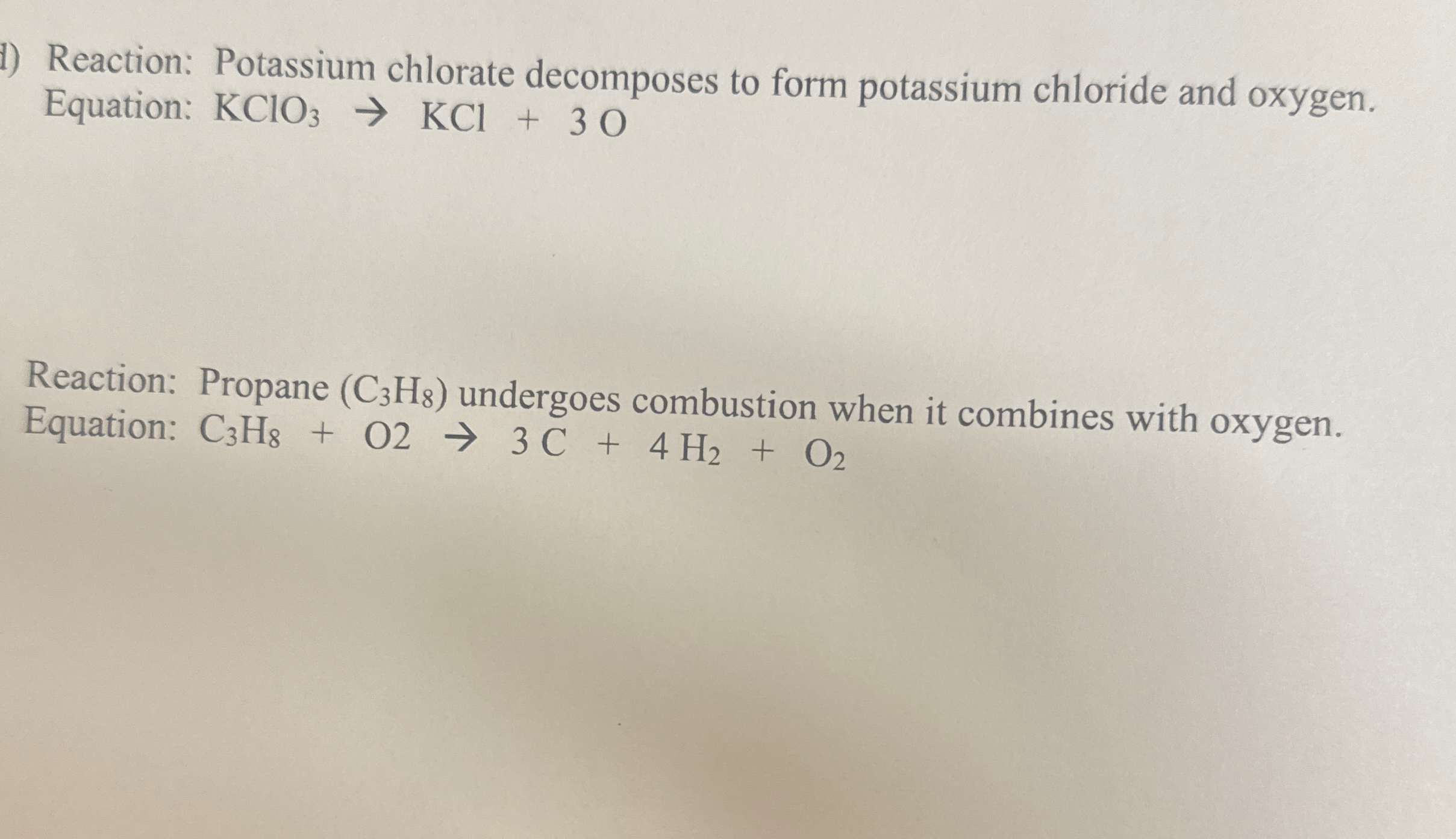 High Quality SOLUTION Reaction: Potassium chlorate decomposes to form | Chegg.com