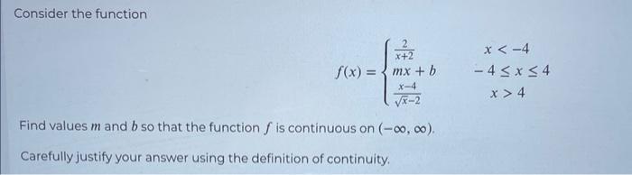 Solved Consider the function | Chegg.com