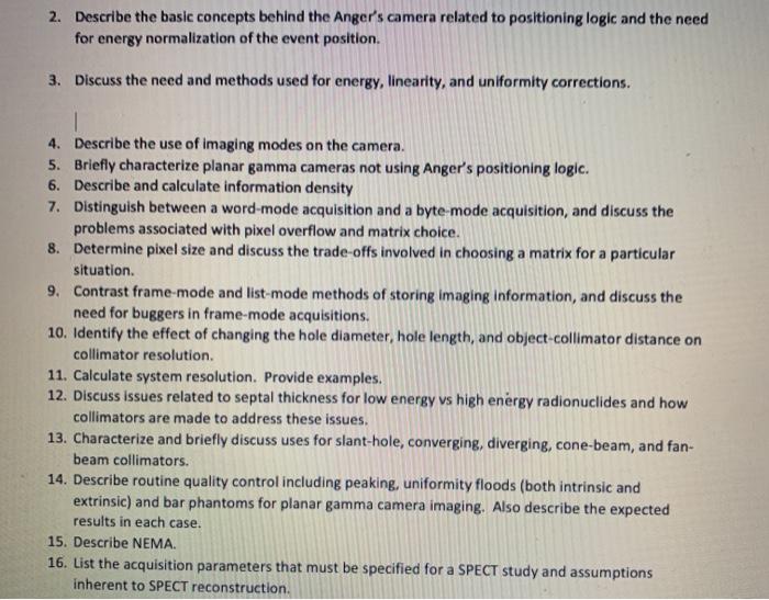 2. Describe the basic concepts behind the Anger's | Chegg.com