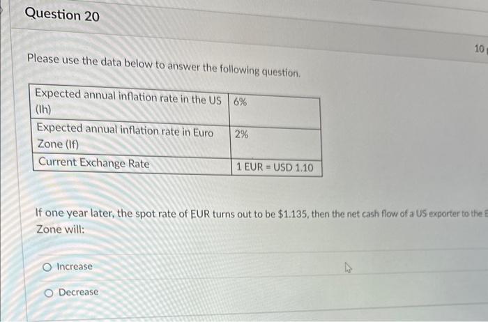 Solved Please use the data below to answer the following | Chegg.com