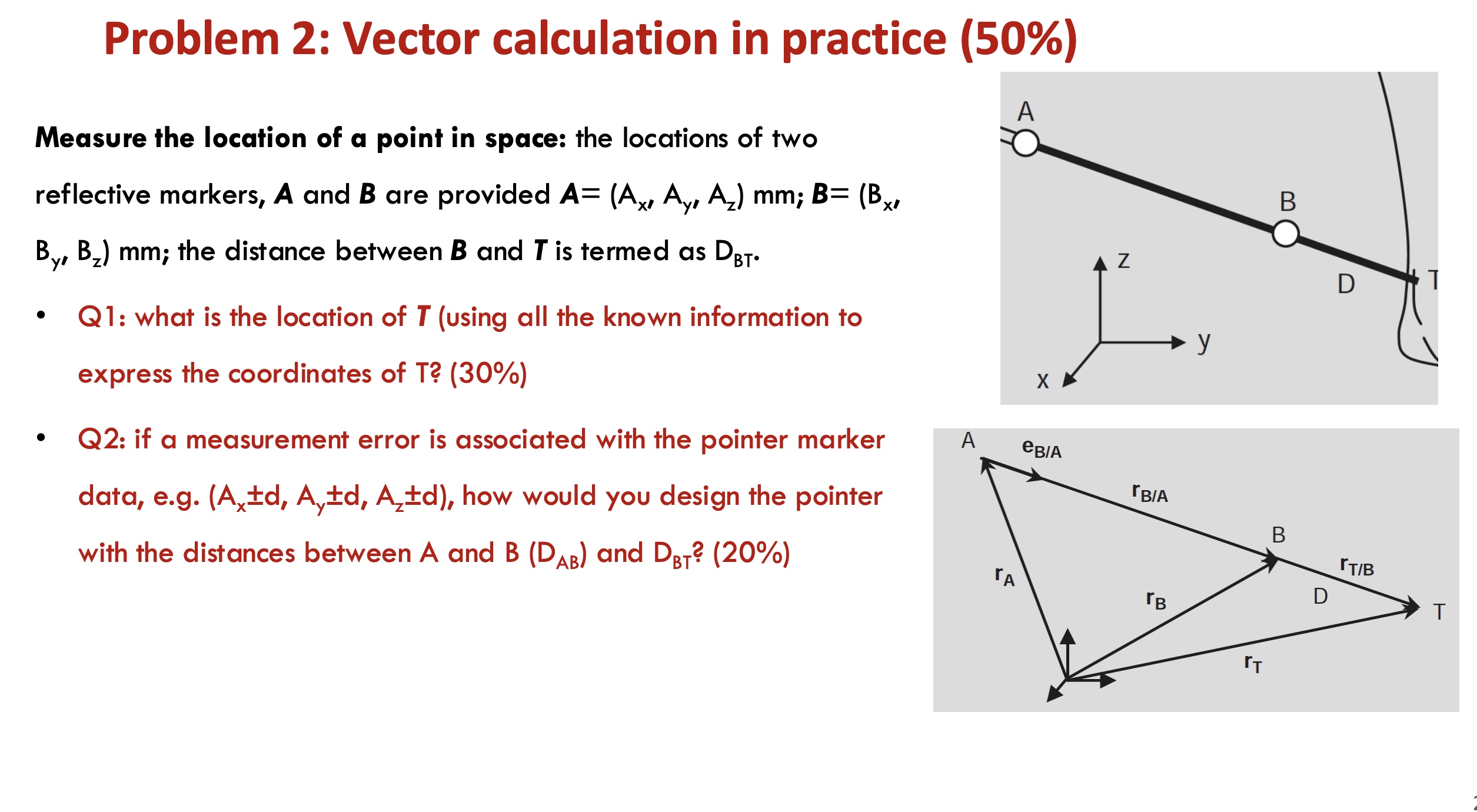 Solved Problem 2: Vector calculation in practice | Chegg.com