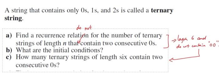 Solved A string that contains only 0 s,1 s, and 2 s is | Chegg.com