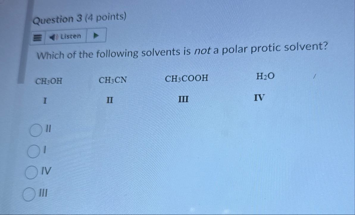 Solved Question 3 (4 points)ListenWhich of the following | Chegg.com Solved Question 3 (4 points)ListenWhich of the following | Chegg.com