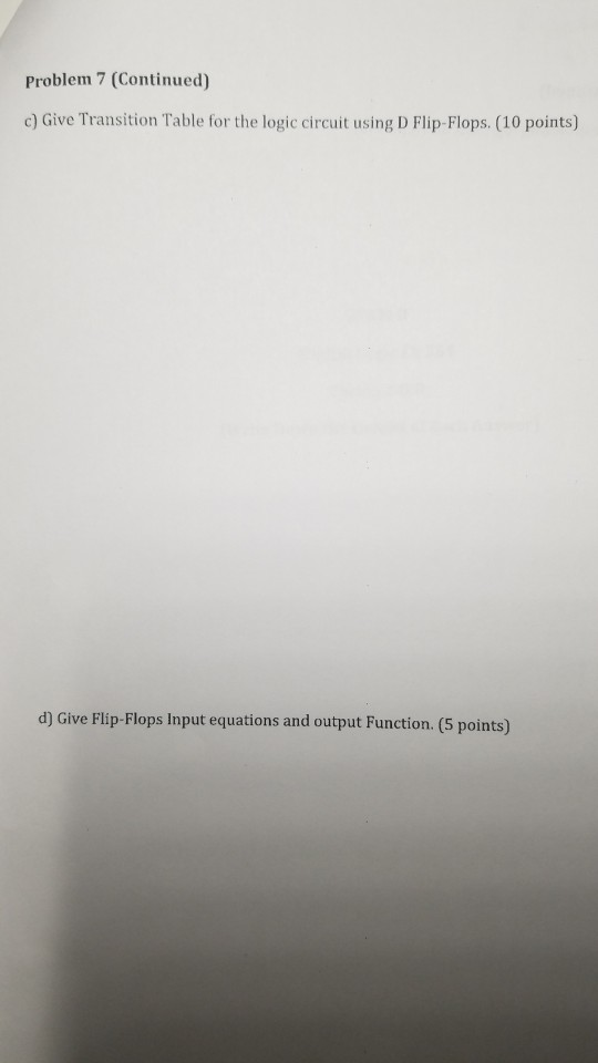 Solved Problem 7 Design A Synchronous Clocked Sequential