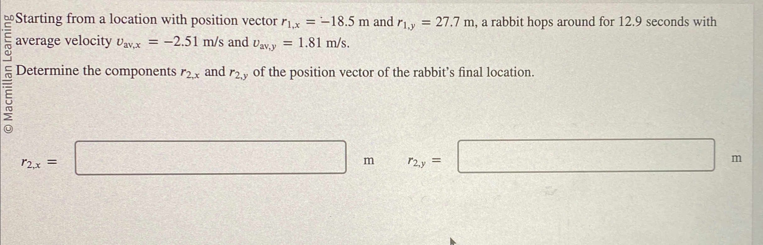 Solved Starting from a location with position vector | Chegg.com