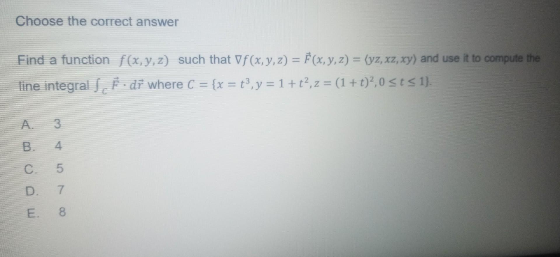 Solved Find a function f(x,y,z) such that | Chegg.com