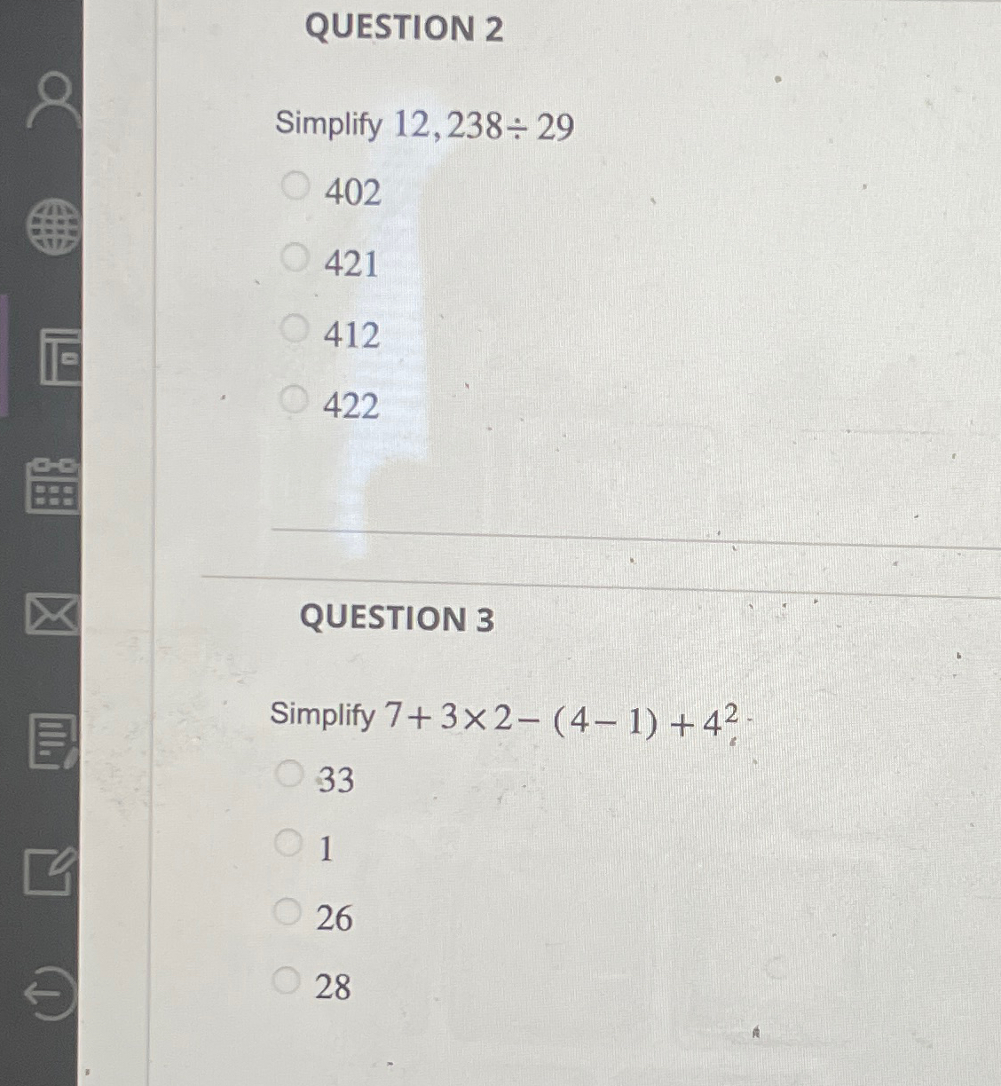 Solved QUESTION 2Simplify 12,238÷29402421412422q,QUESTION | Chegg.com