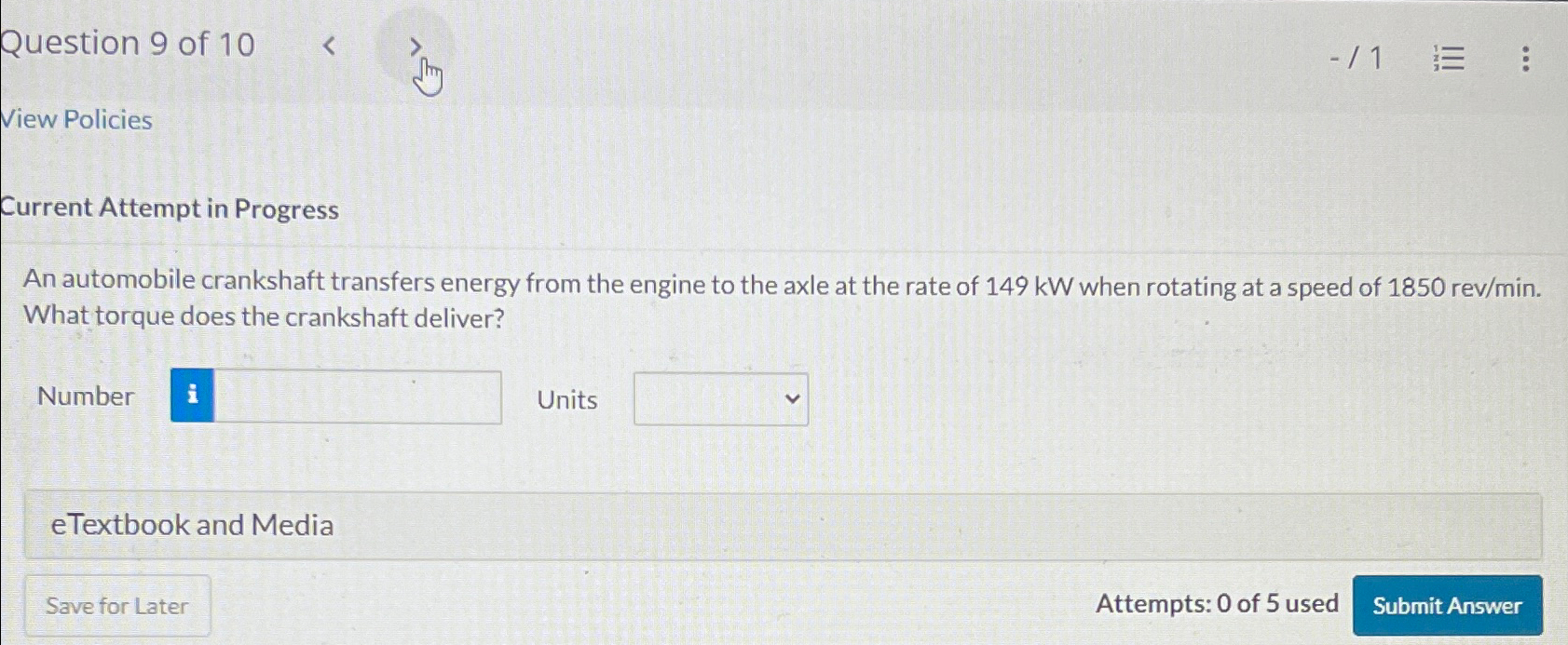 Solved Question 9 ﻿of 10 1view Policiescurrent Attempt In