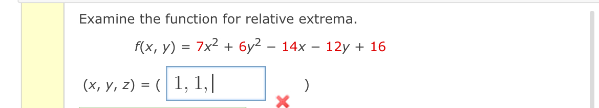Solved Examine the function for relative | Chegg.com