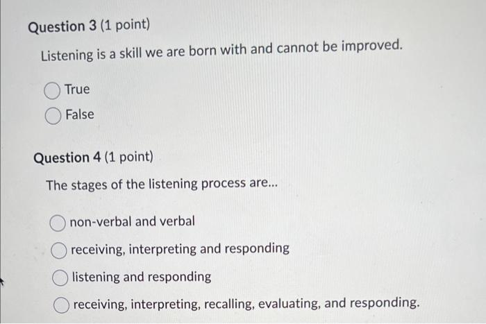 Solved Which is an example of a bad listening practice that | Chegg.com