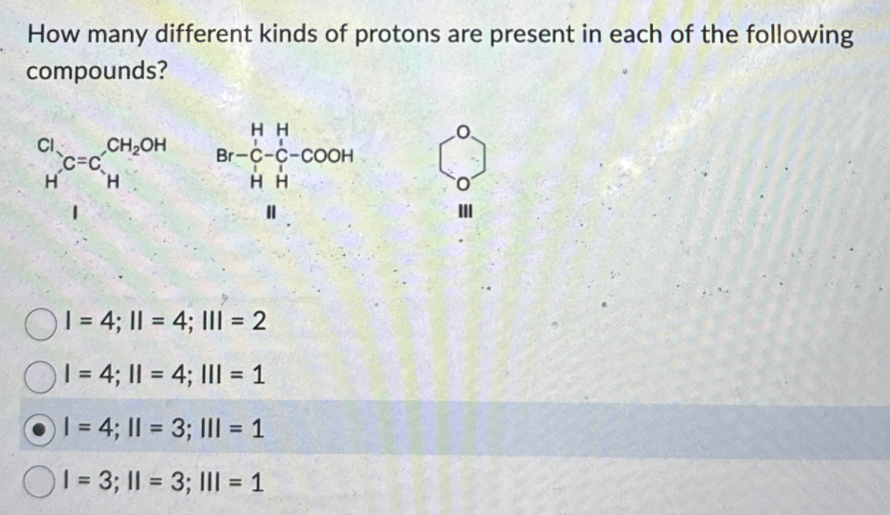 Solved How many different kinds of protons are present in | Chegg.com