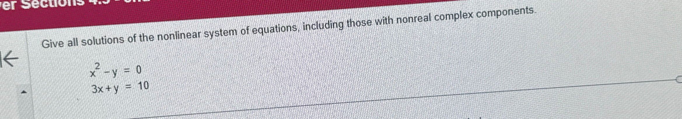 Solved Give all solutions of the nonlinear system of | Chegg.com
