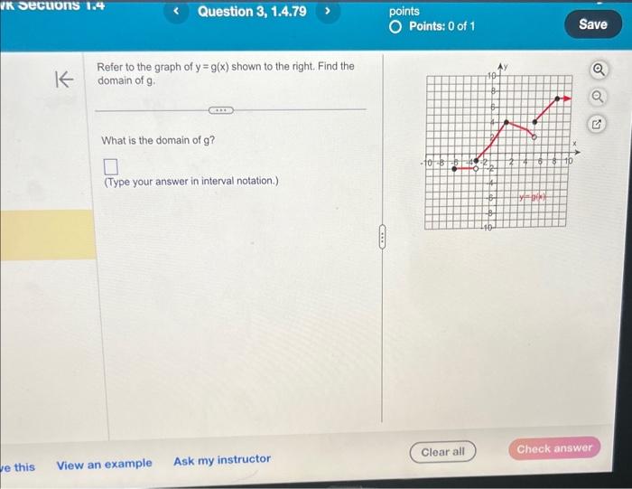 Solved Refer to the graph of y=g(x) shown to the right. Find | Chegg.com