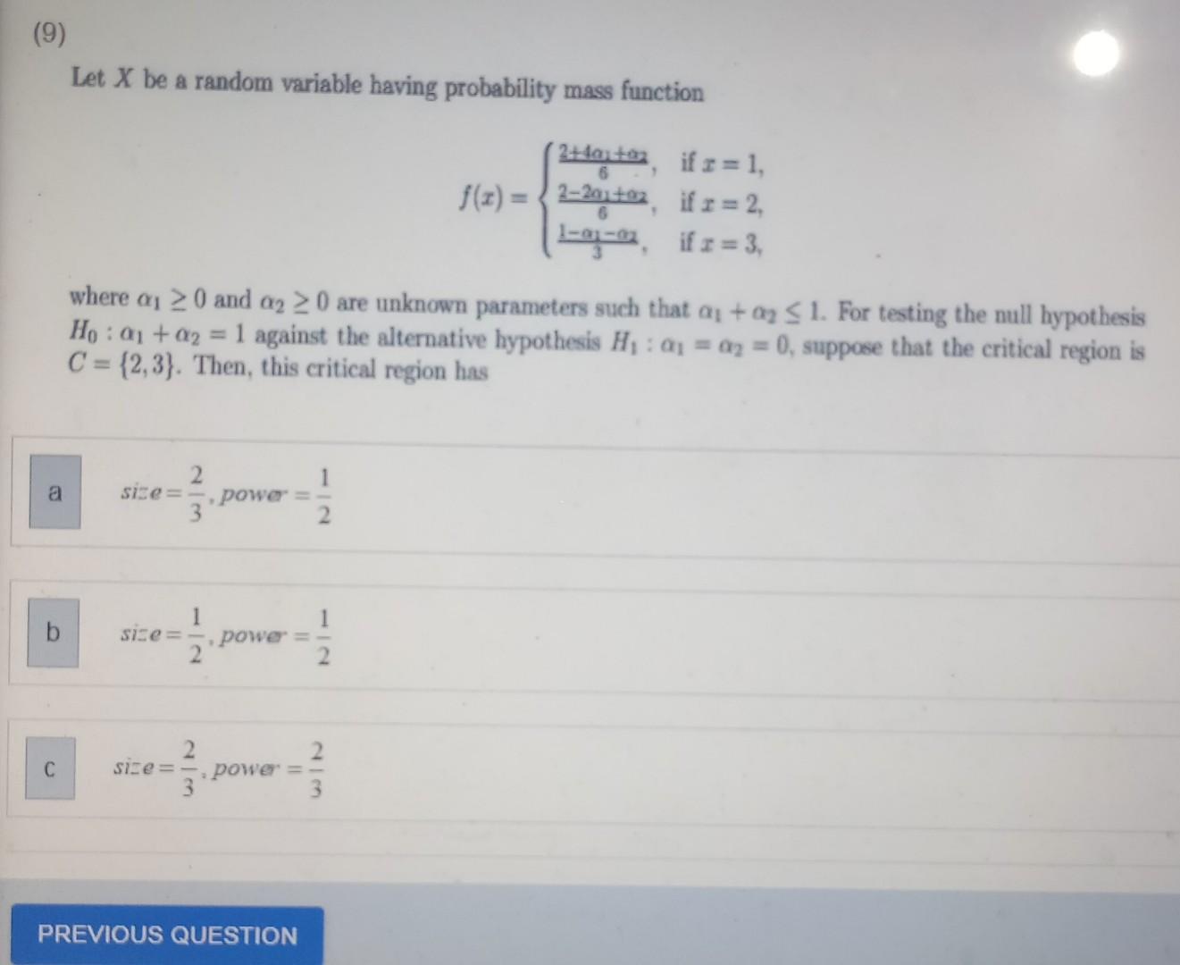 Solved Let X be a random variable having probability mass | Chegg.com