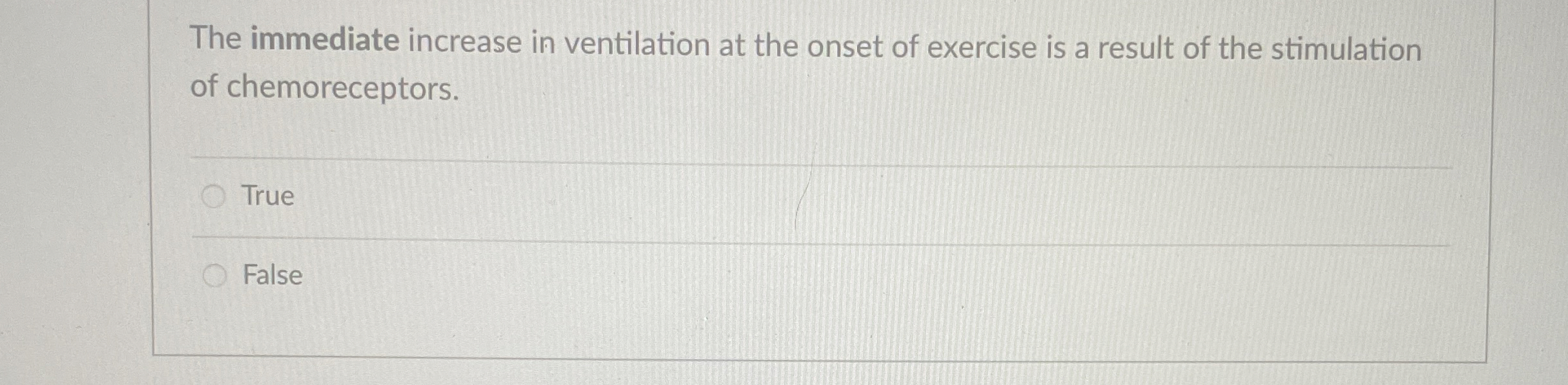 Solved The immediate increase in ventilation at the onset of | Chegg.com