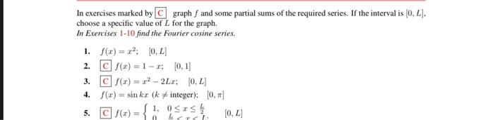Solved In exercises marked by C graph f and some partial | Chegg.com