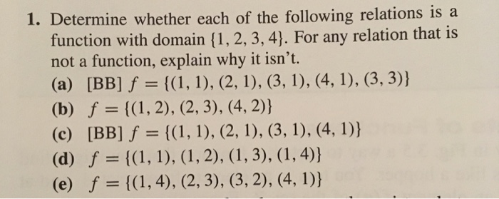 Solved 1. Determine whether each of the following relations | Chegg.com