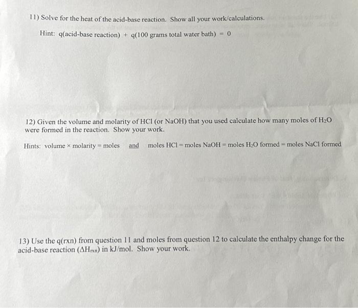 Solved Table 1. Data for Finding the Specifice Heat Capacity | Chegg.com