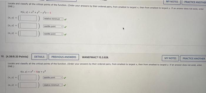 Solved Locate and ciassify all the citical points of the | Chegg.com