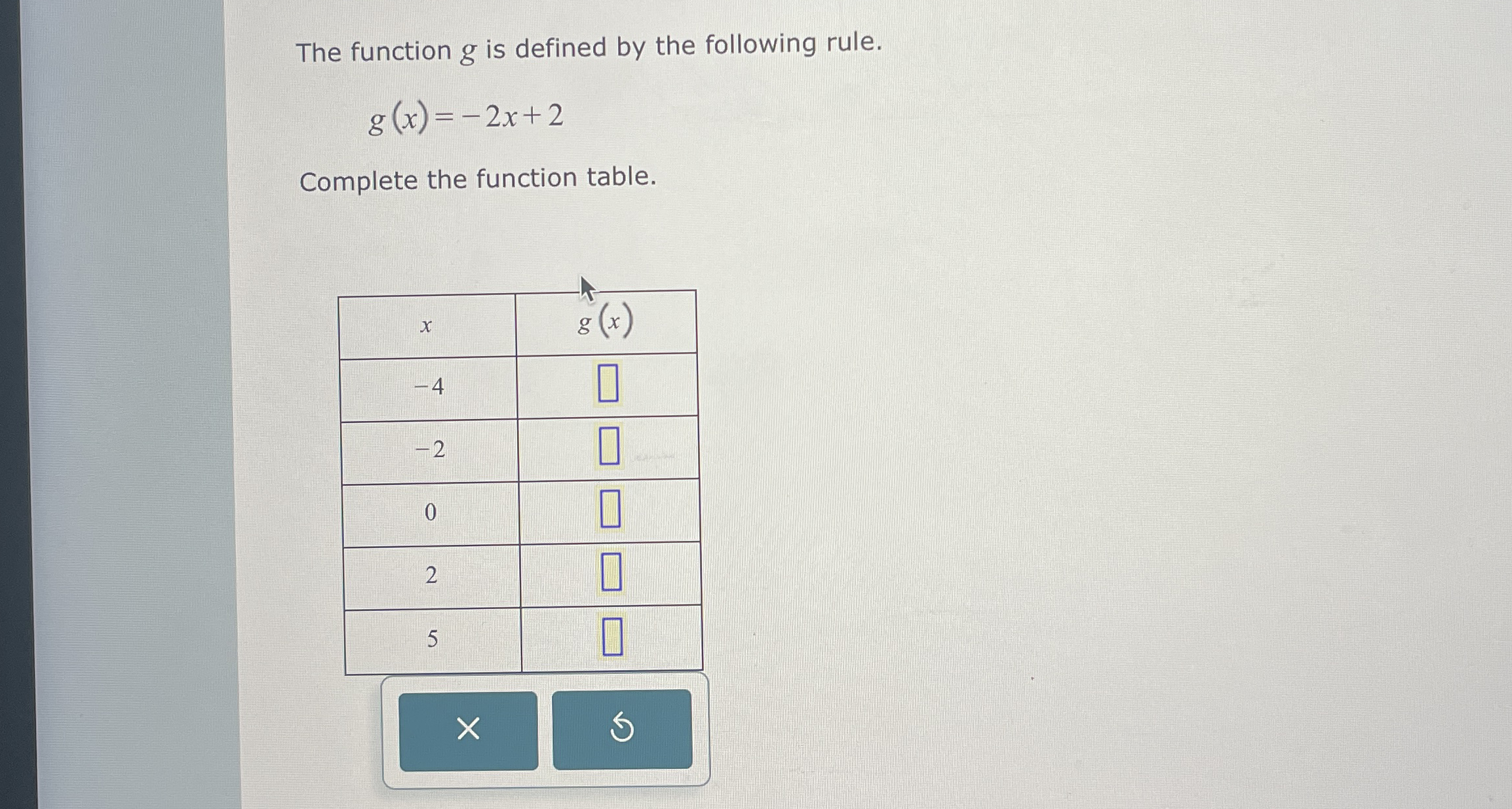 Solved by an EXPERT The function g ﻿is defined by the following | Chegg.com