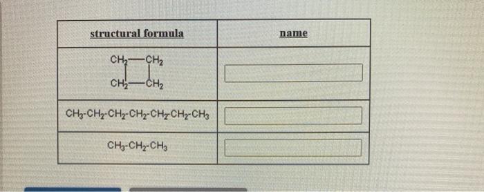 Solved structural formula name me CH2 - CH2 CH1 CH2 | Chegg.com