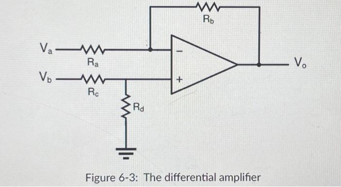 Solved Figure 6-3: The differential amplifier1. Design an | Chegg.com