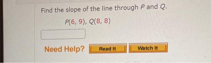 Solved Find the slope of the line through P and Q. | Chegg.com