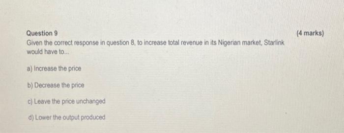 Solved Question 9 (4ma Given the correct response in | Chegg.com