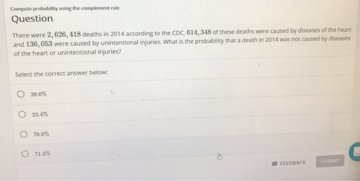 Solved Compute probability using the complement rule | Chegg.com