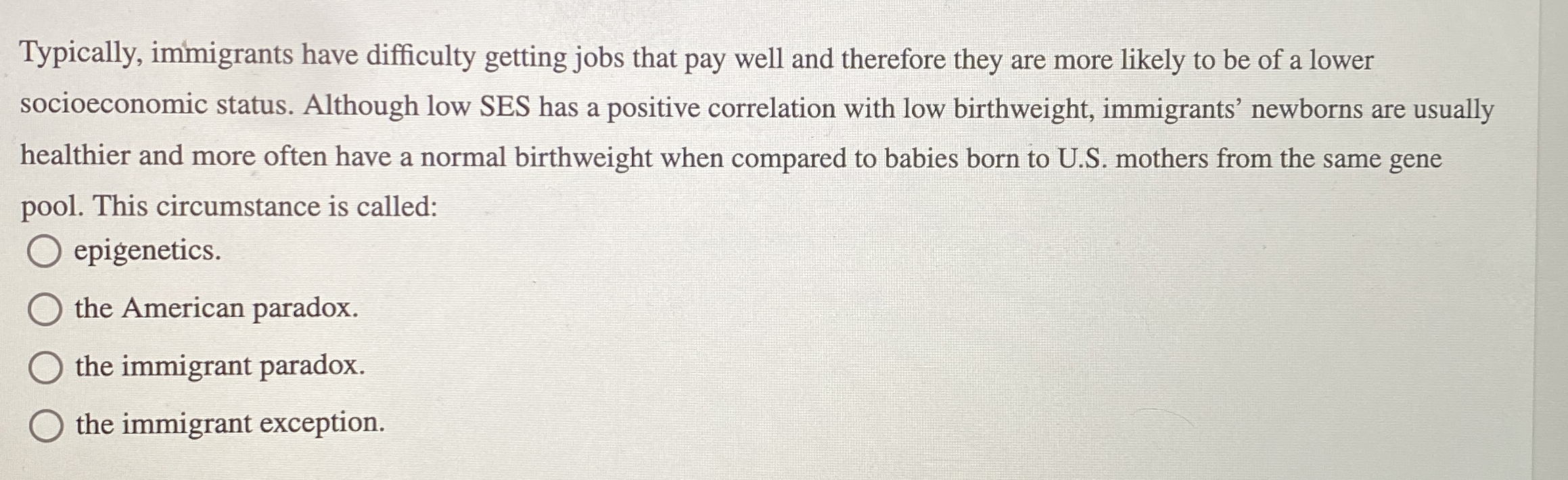 Solved Typically, immigrants have difficulty getting jobs | Chegg.com