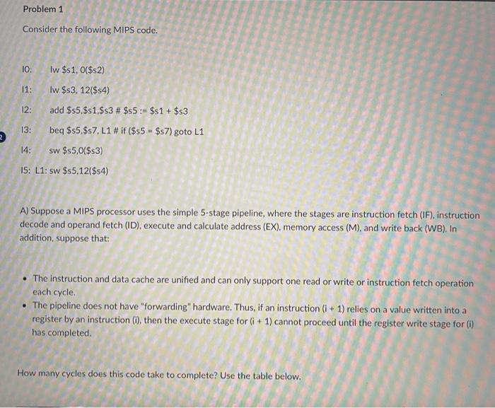 Solved 10: Iw $s1,0($s2) 11: Iw $s3,12($s4) 12: add | Chegg.com
