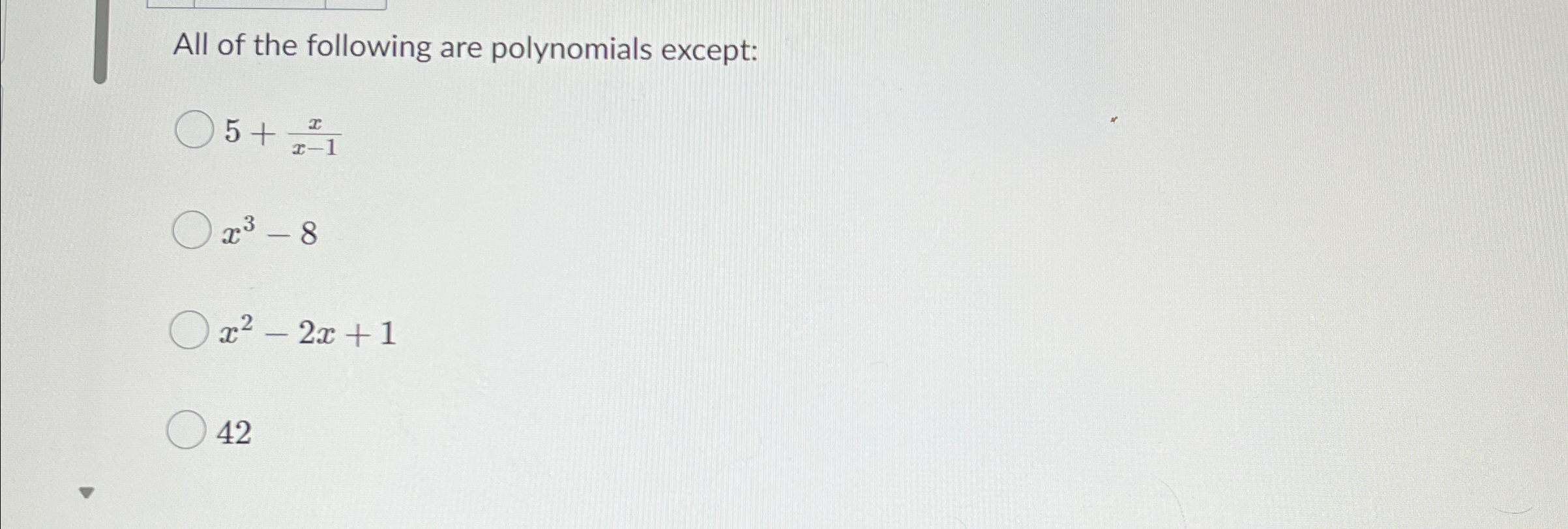 Solved All of the following are polynomials | Chegg.com