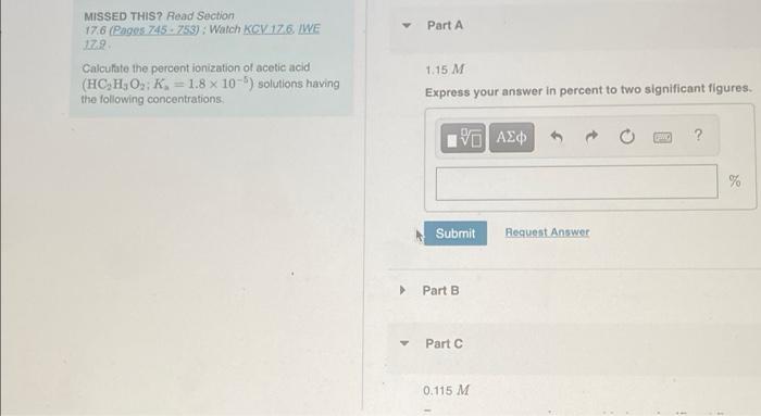 Solved Part A MISSED THIS? Read Section 17.6 (Pages | Chegg.com