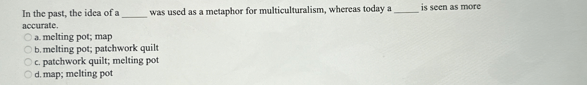 Solved In the past, the idea of a q, ﻿was used as a metaphor | Chegg.com