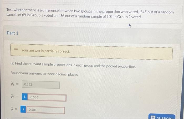 Solved Test whether there is a difference between two groups | Chegg.com
