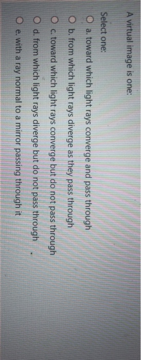 Solved All rays that are parallel to the principle axis in a | Chegg.com