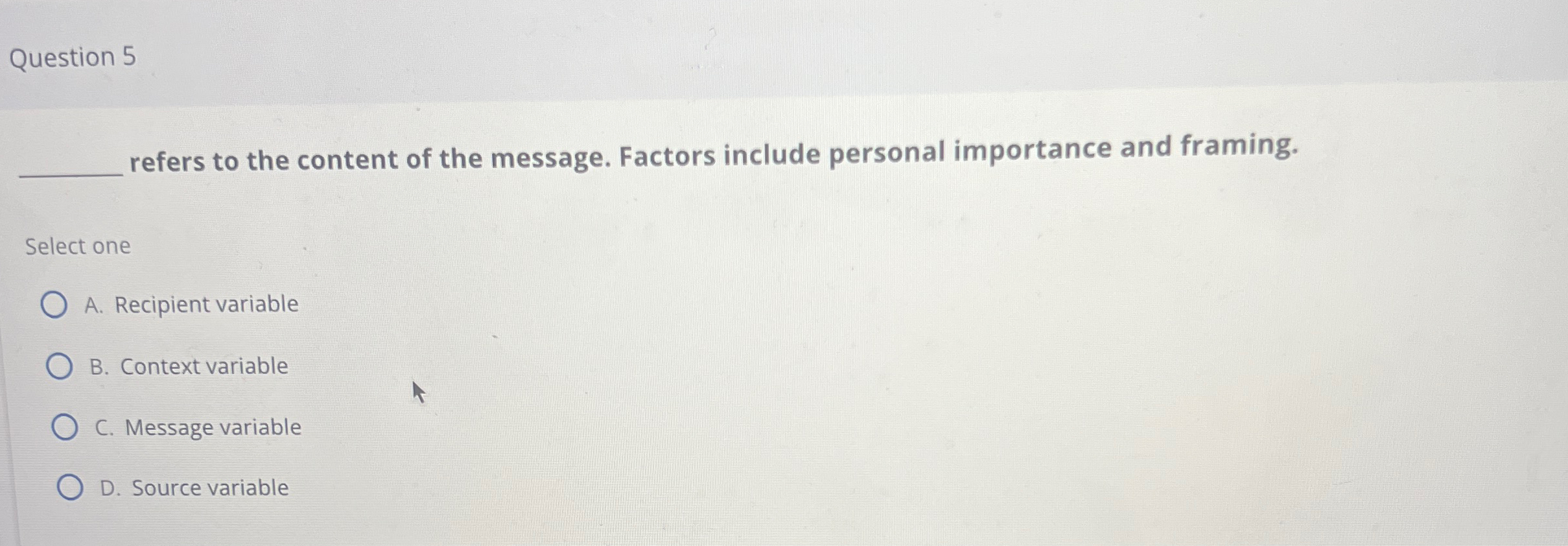 Solved Question 5refers to the content of the message. | Chegg.com